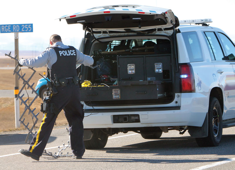 | Fort Macleod RCMP use spike belt to stop car and end pursuitFort ...